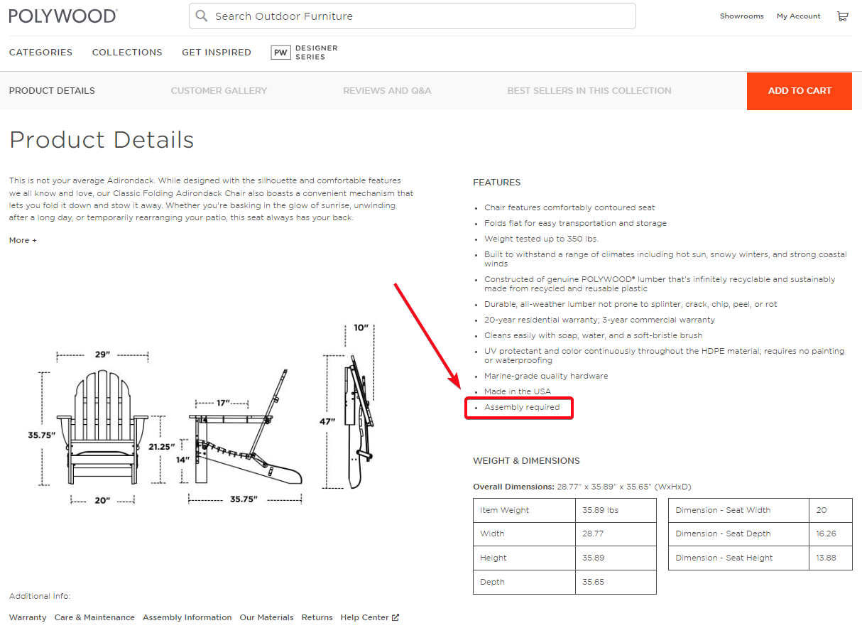 Assembly Information – POLYWOOD Customer Service & Help Center